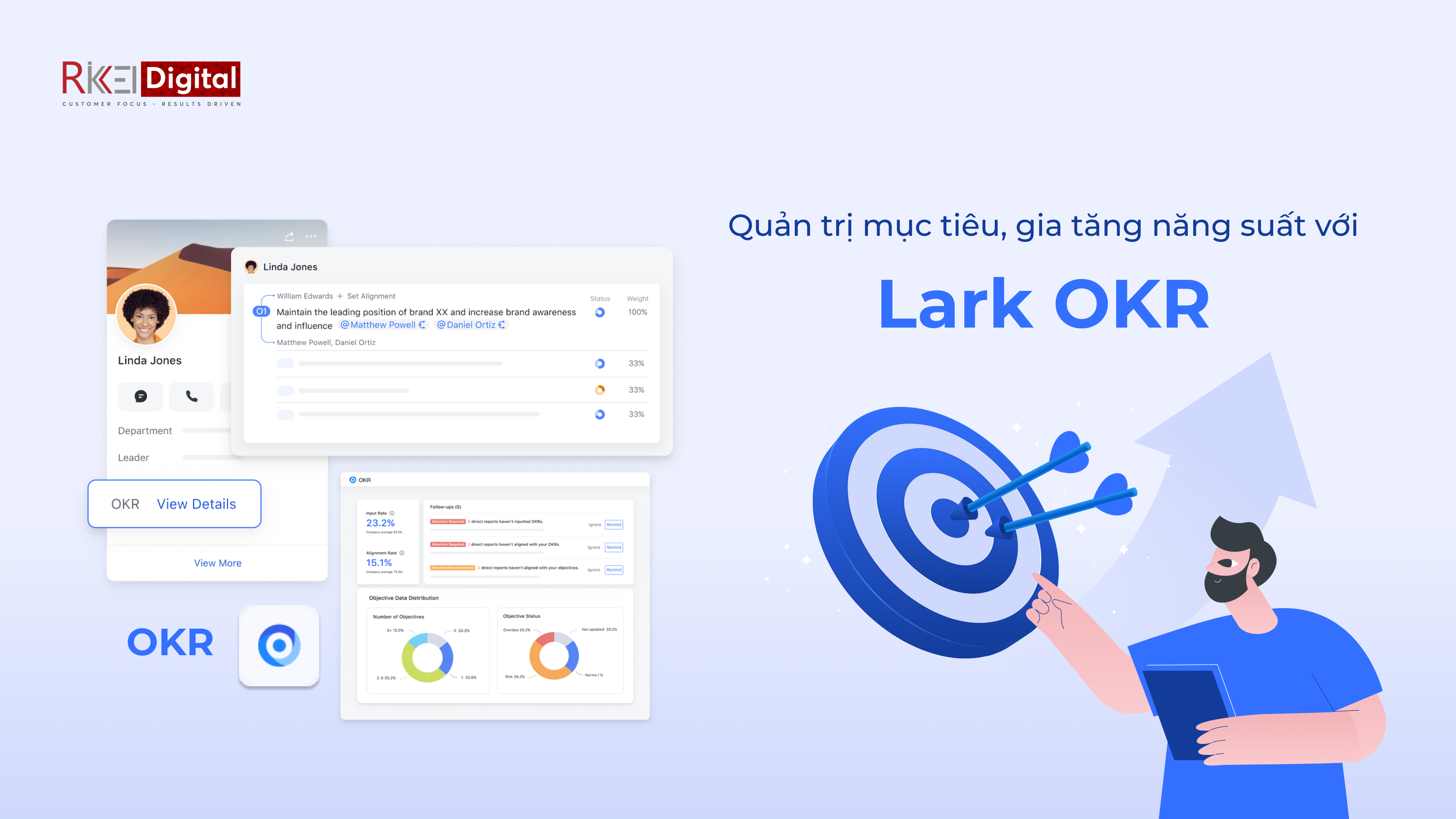 Lark OKR - Quản trị mục tiêu, gia tăng liên kết trong tổ chức